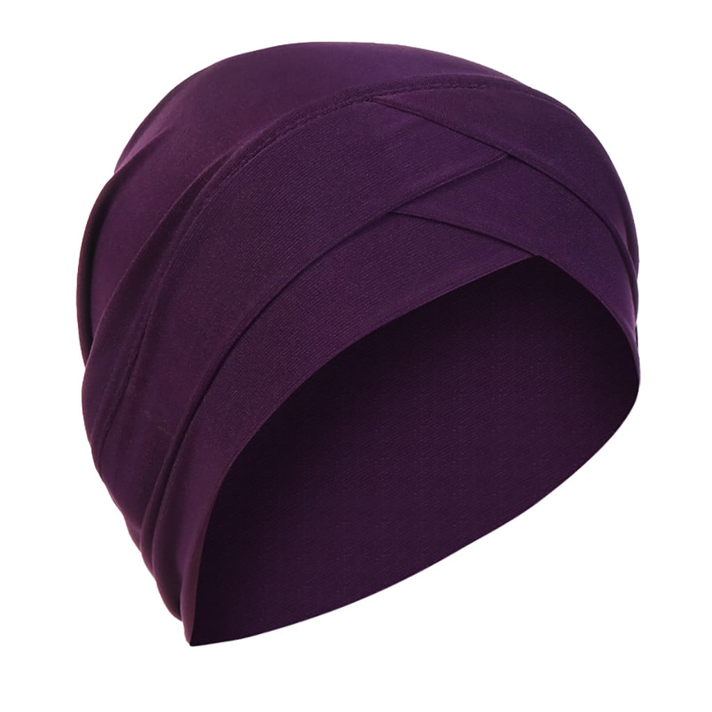 Baqcunre Clearance! Caps for Women,Muslim Women's Solid Turban Cap ...