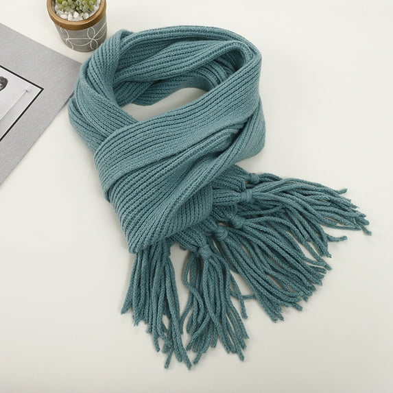 Baqcunre Clearance! Scarf for Women, Winter Solid Kint Feel Pashmina ...