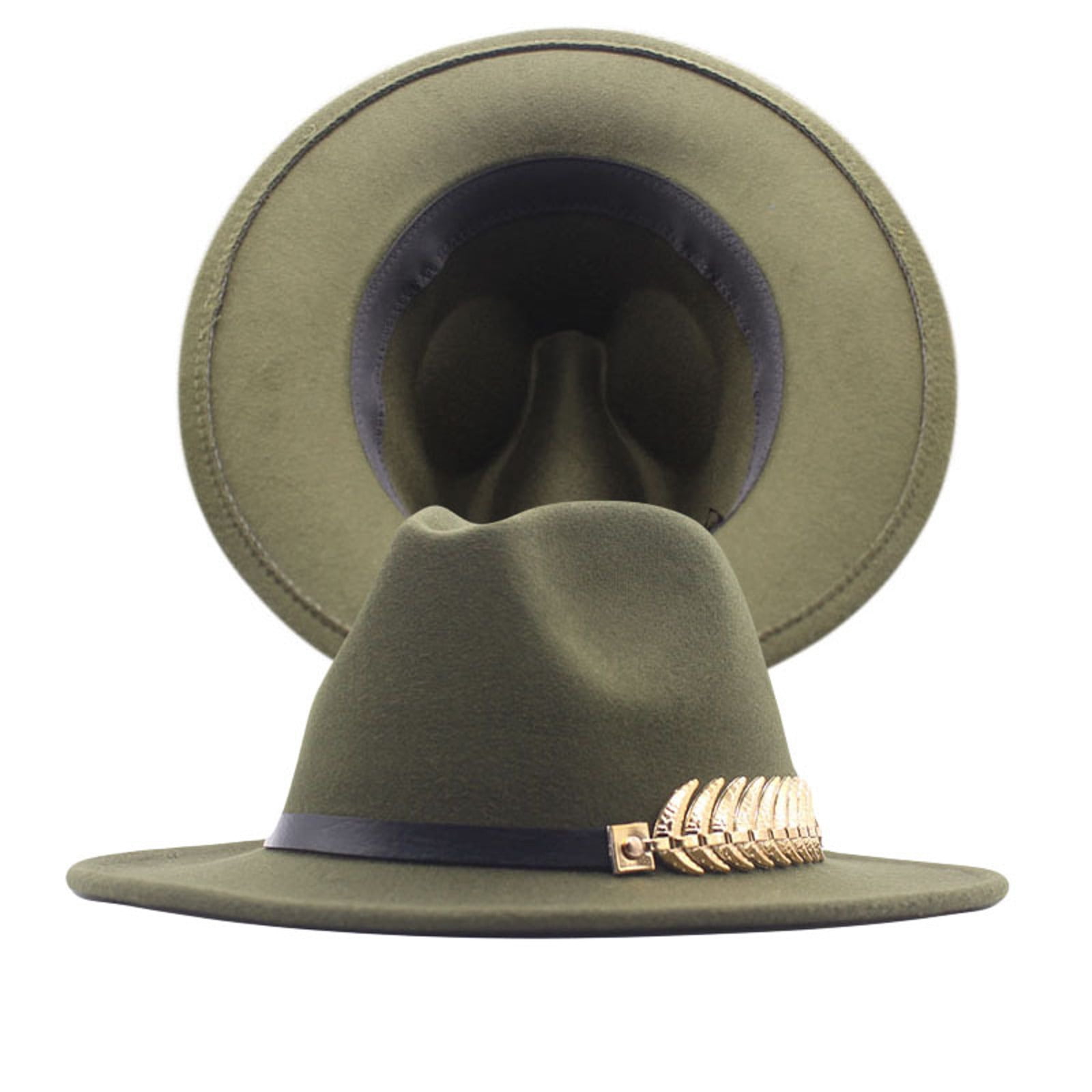 Baqcunre Women's Top Hat,Womens Classic Wide Floppy Panama Hat Belt ...