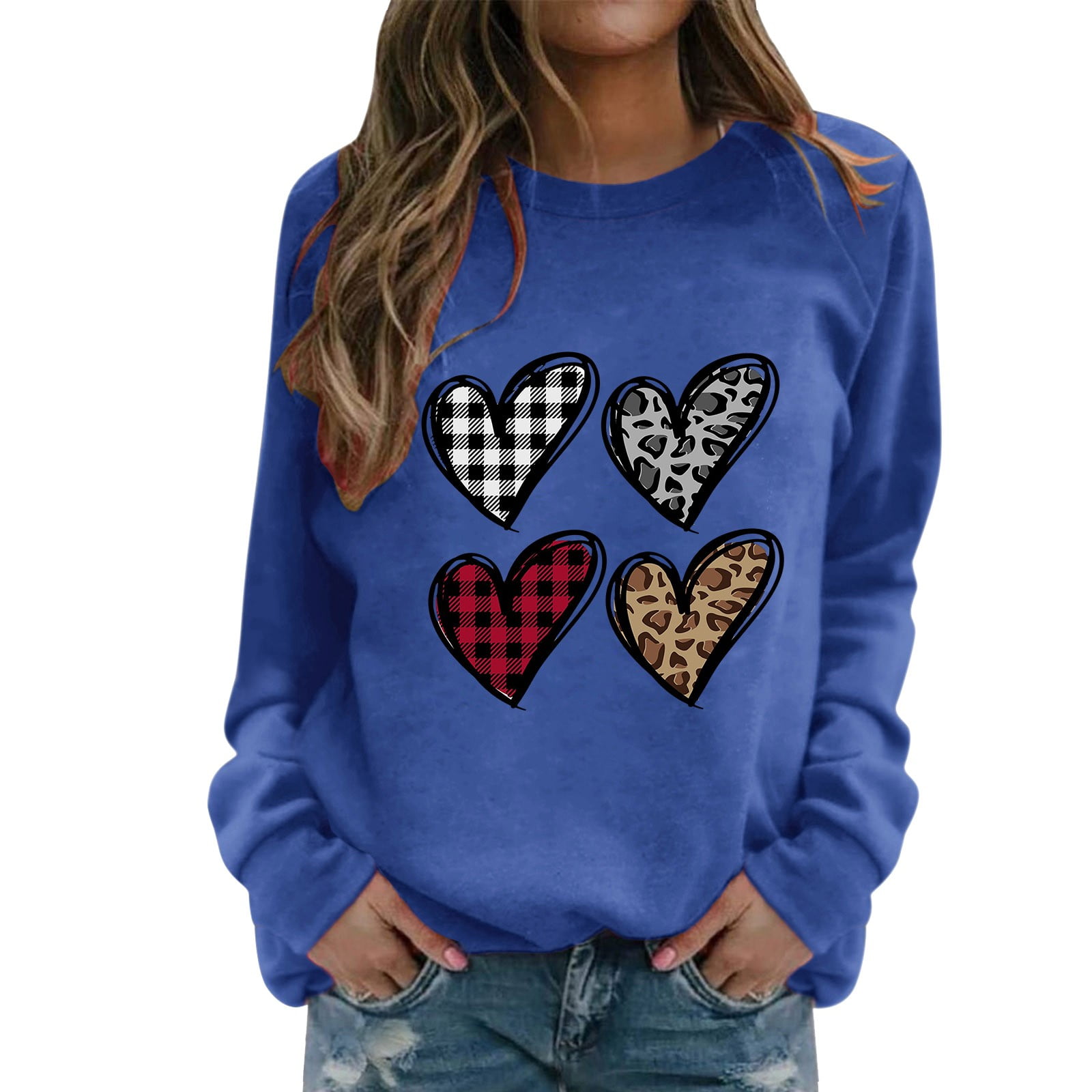 Baqcunre Crewneck Sweatshirts Valentine's Day Women's Sweatshirt Crew ...