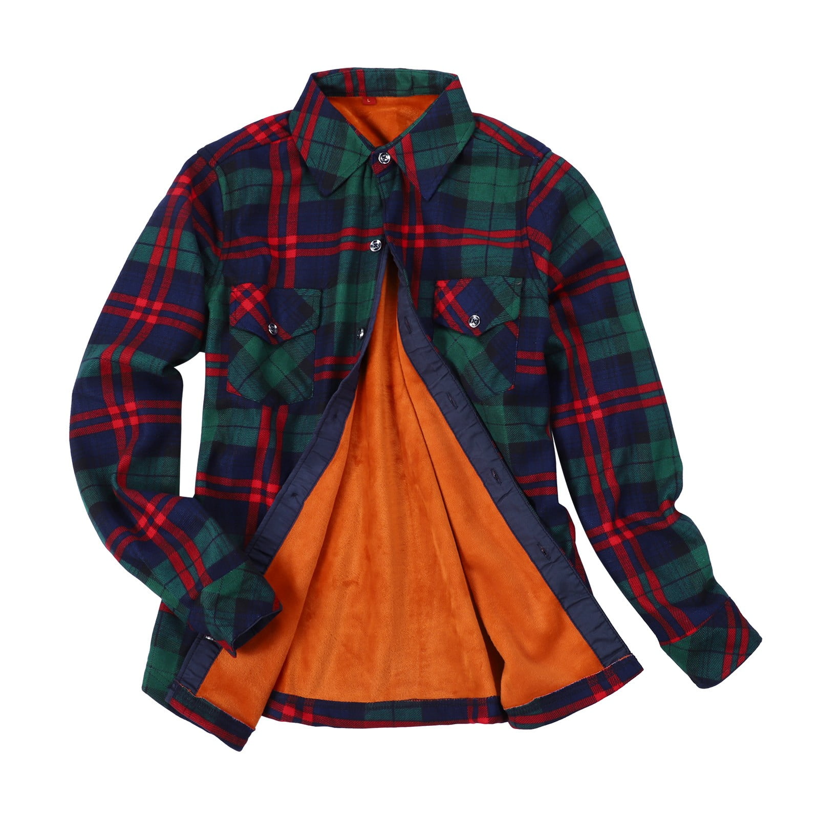 Baqcunre Long Sleeve Shirts For Women Women'S Plaid Fleece Lined Jacket ...