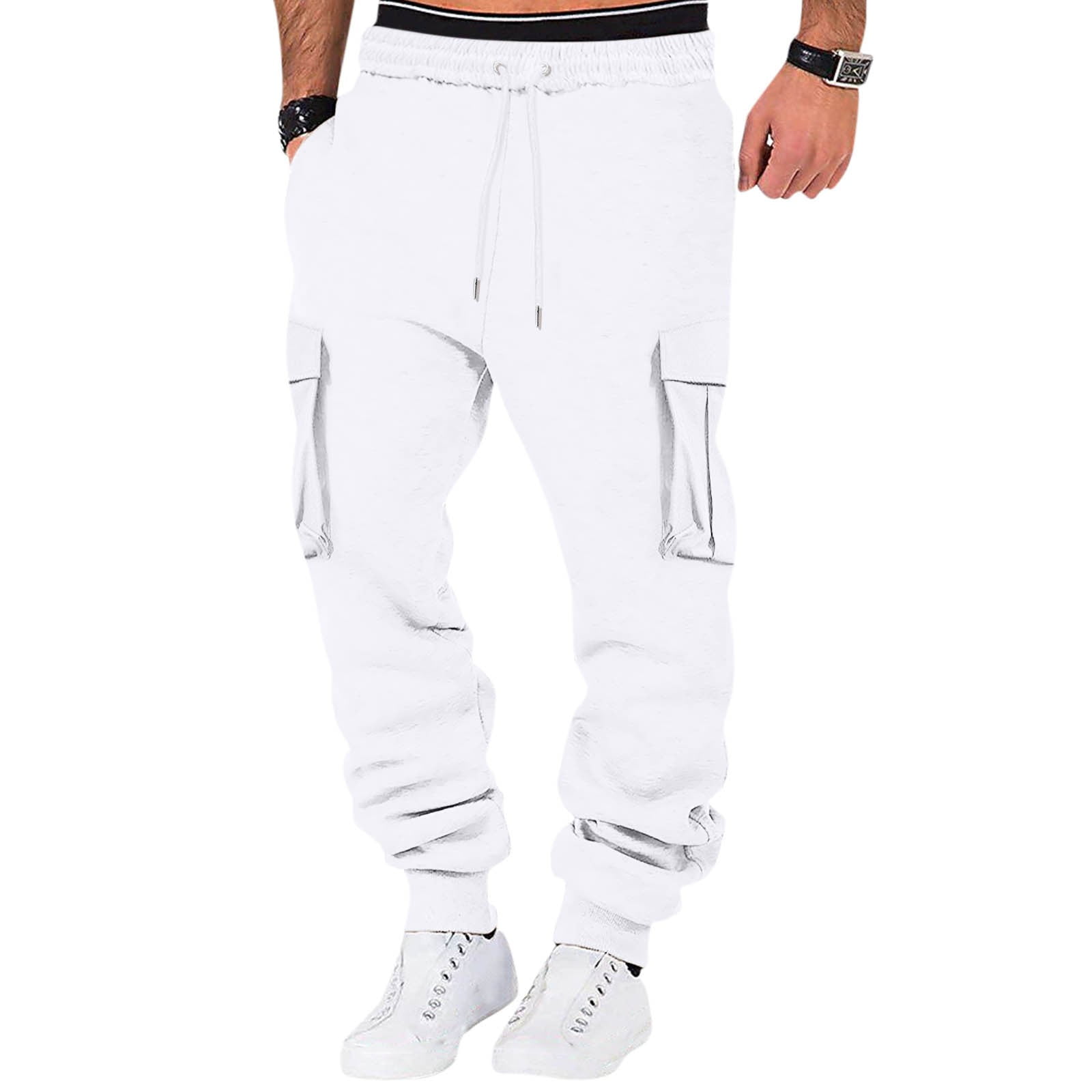 Baqcunre Mens High Street Leisure Loose Sports Running Solid Color Lace ...