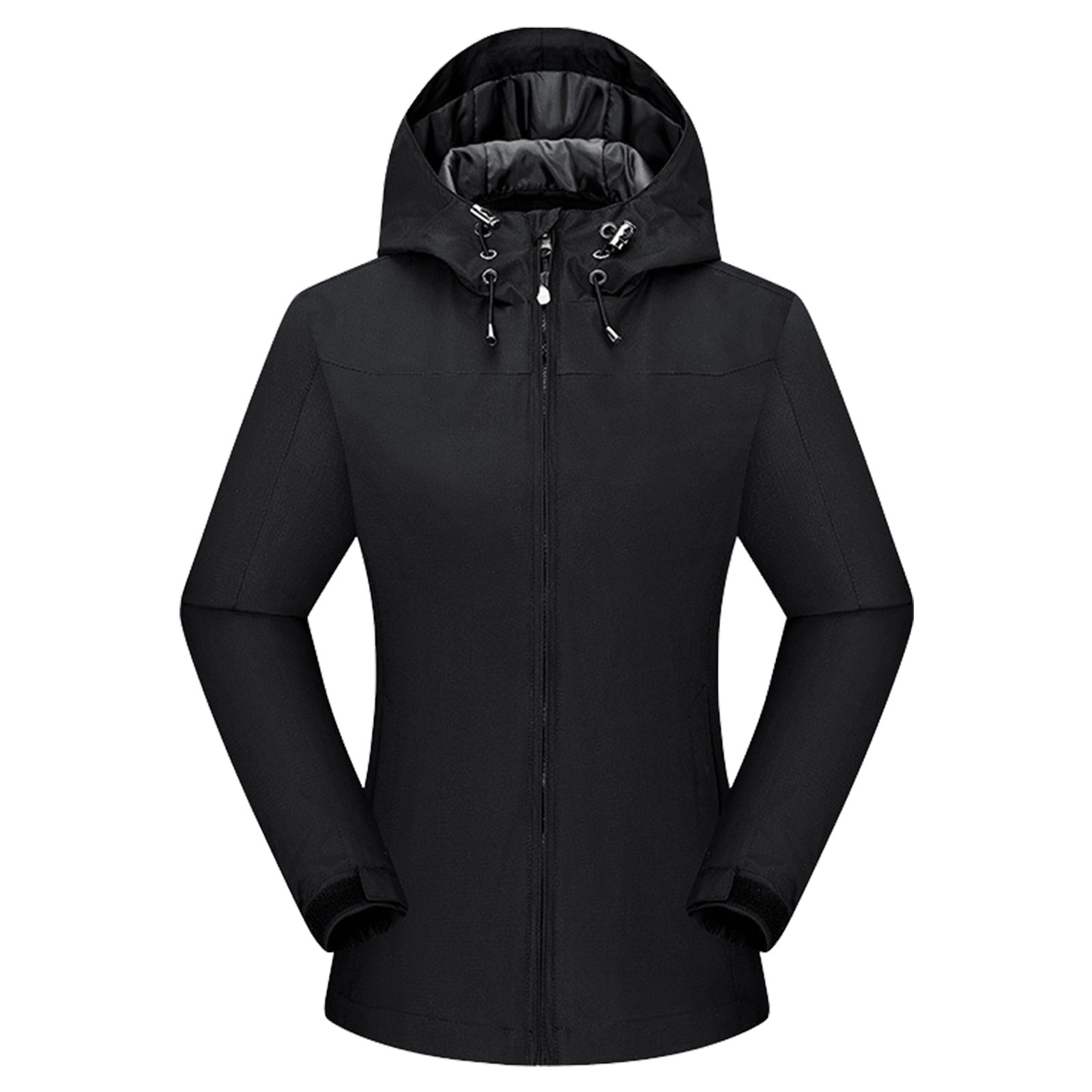 Baqcunre Plus Size Tops For Women Ladies Hooded Slim Pocket Single ...
