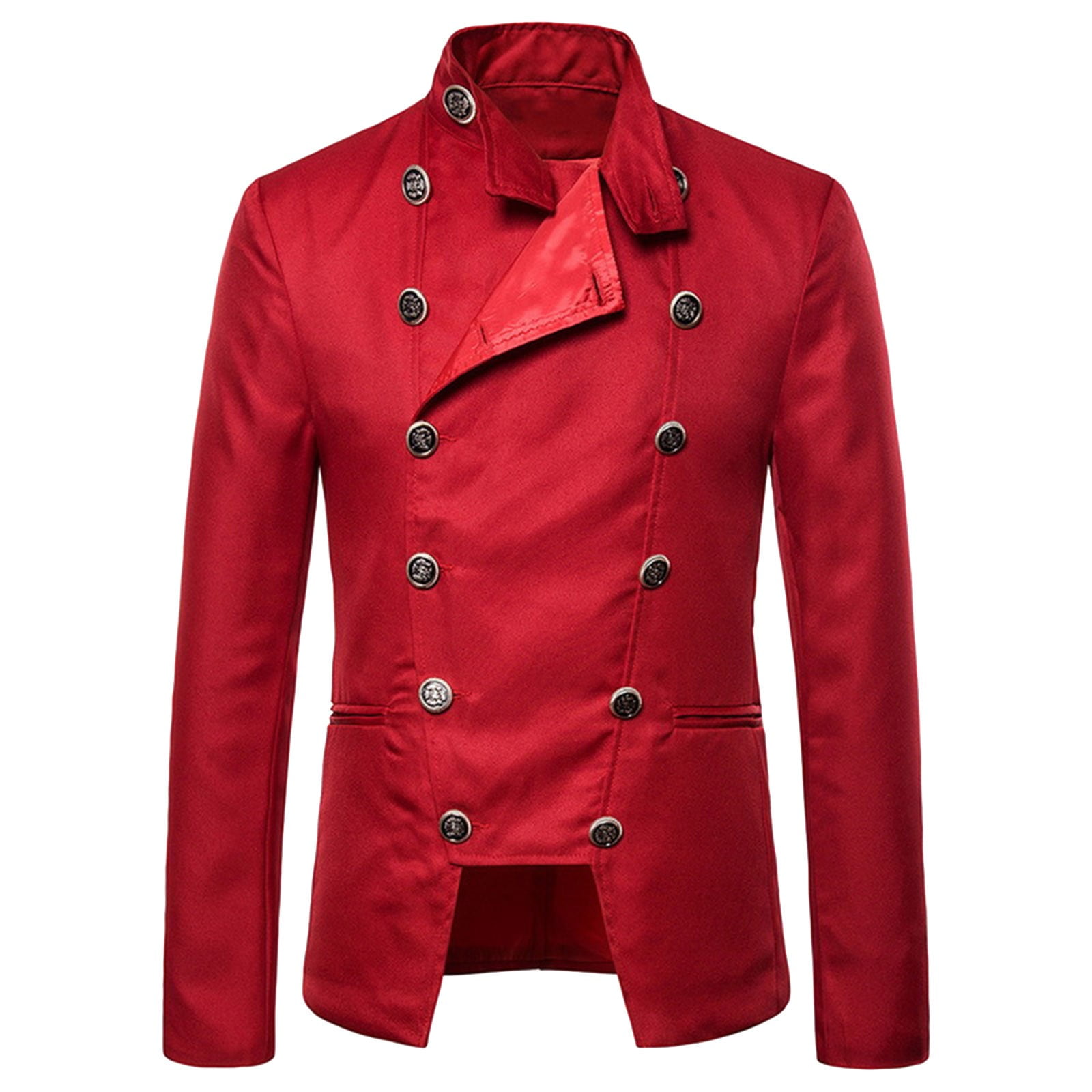 Baqcunre Suits For Men Mens Retro Punk Gothic Suit Jacket Double ...