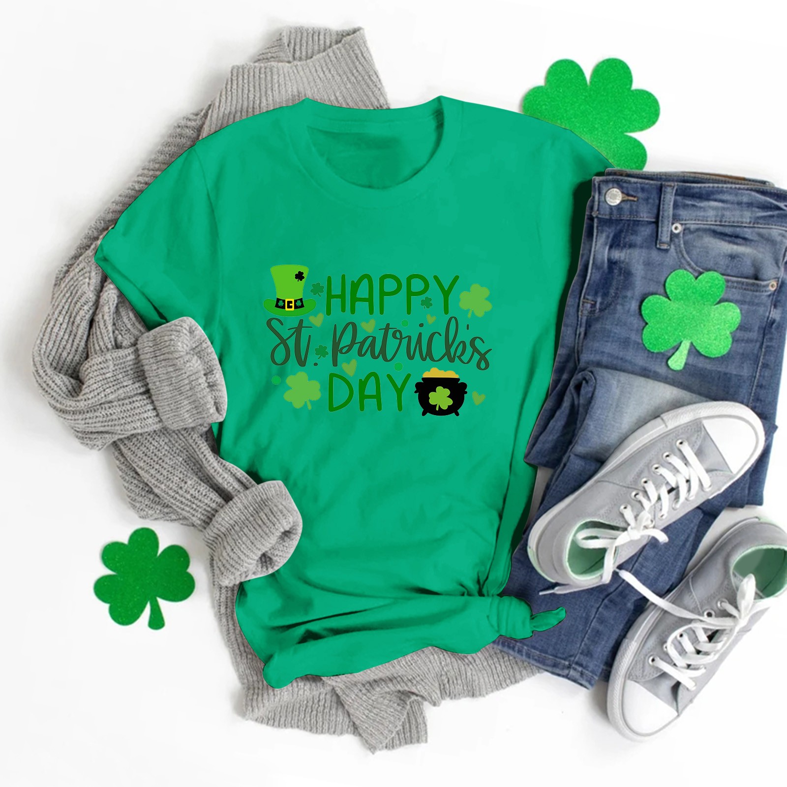 Baqcunre T Shirts for Women,St Patricks Day Printed Short Sleeve O Neck ...