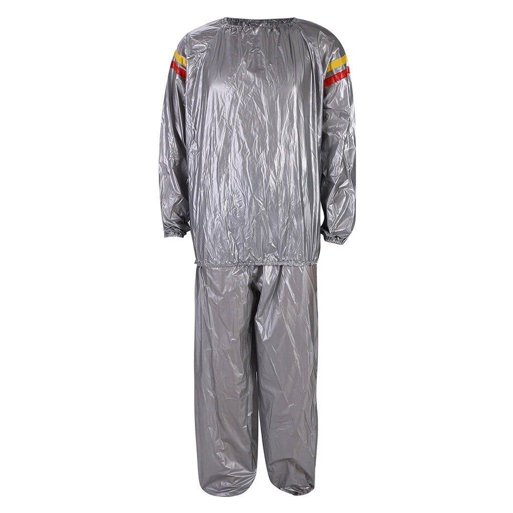 Baqcunre Men's PVC Fitness Track Suit, Red and Yellow, Sauna Slimming ...