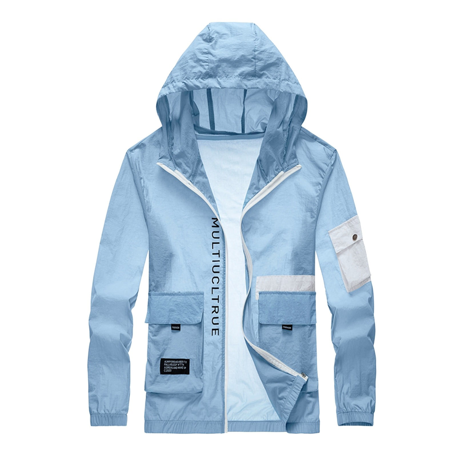 Baqcunre Winter Jackets For Men Male Thin Long Sleeve Zipper Coat ...