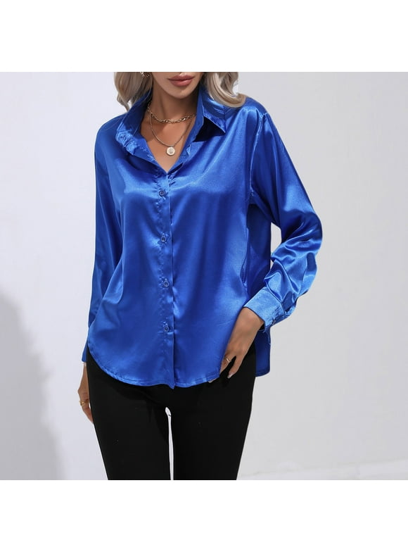 Blue Silk Blouses