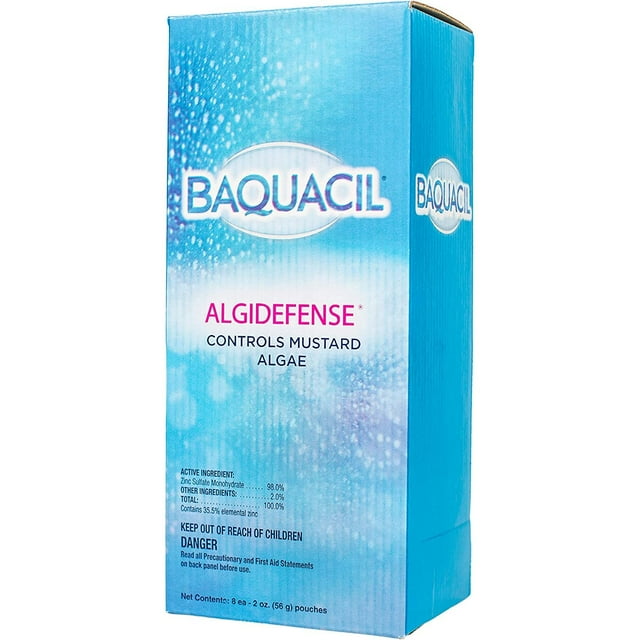 Baquacil 84346 AlgiDefense Pouches Swimming Pool Algaecide Cleanser, 8 ...