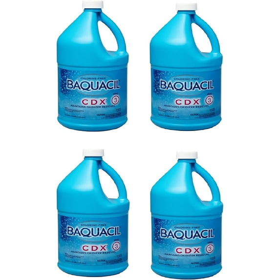 Baquacil CDX 4-Pack, Chlorine-Free Pool Oxidizer, Maintains Water ...
