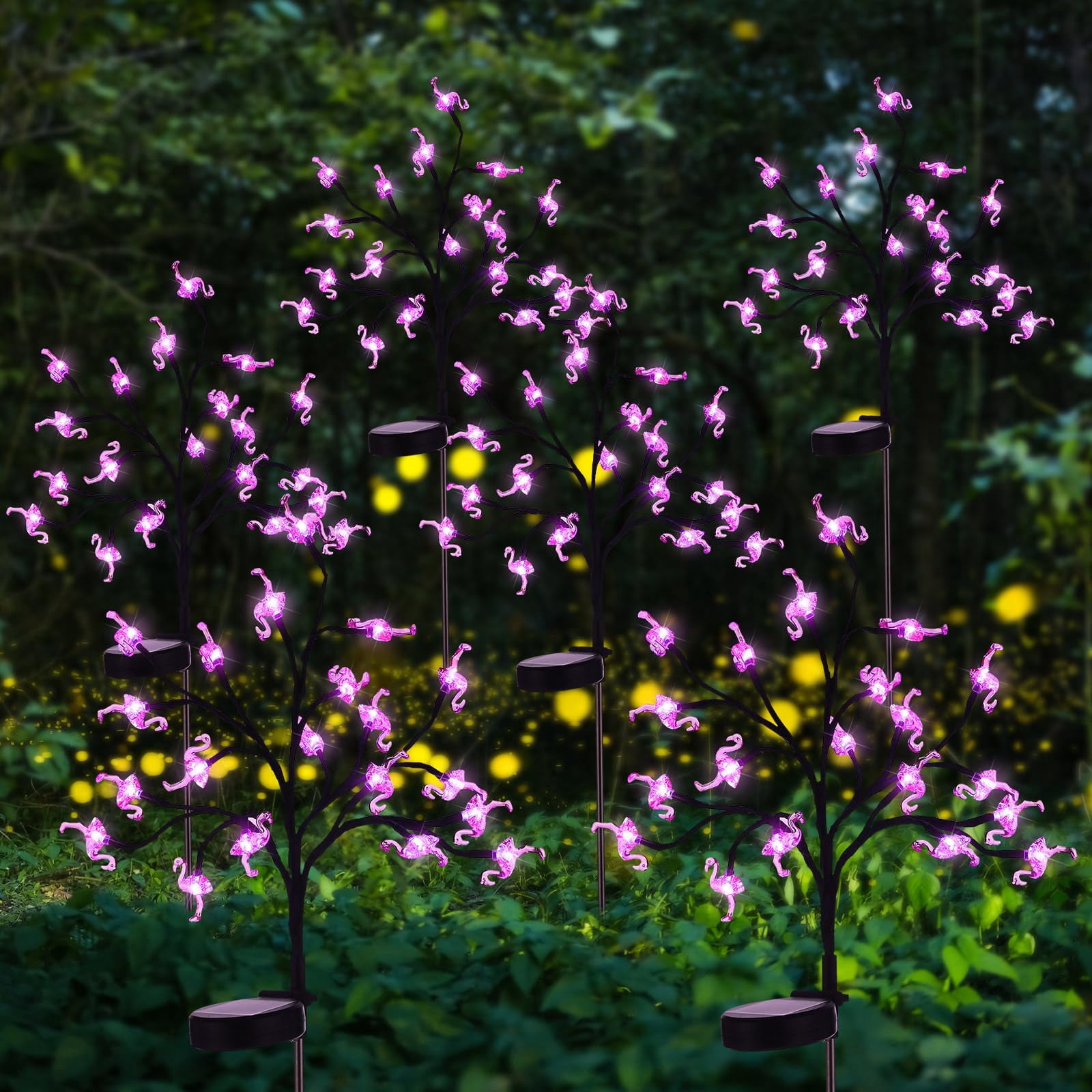 Baquler Flamingo Solar Stake Lights Outdoor Flamingo Decor Garden ...