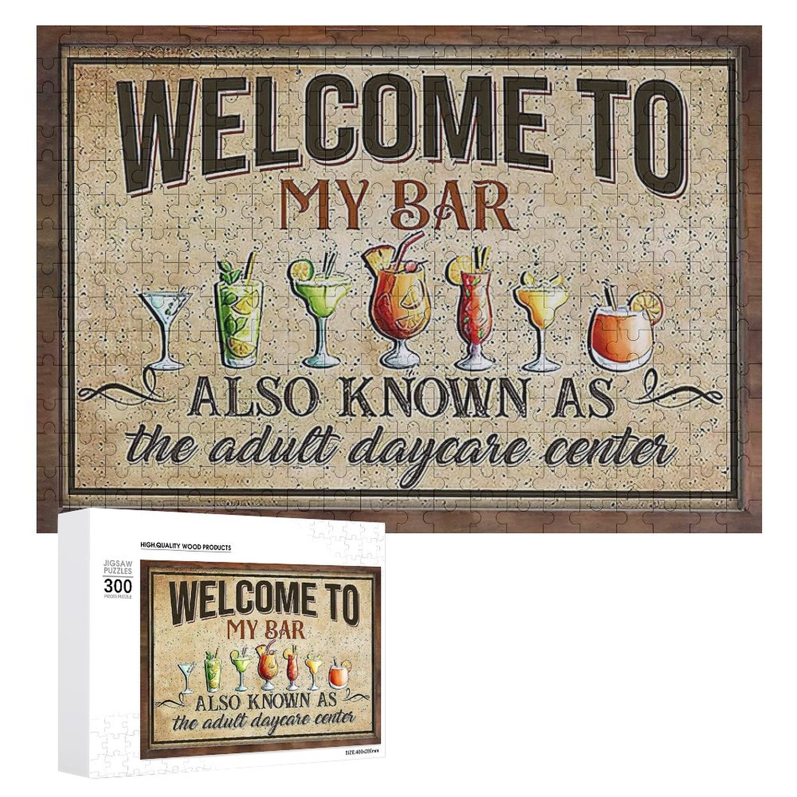 Bar 300 Piece Jigsaw Puzzle for Adults and Families - Juice and ...