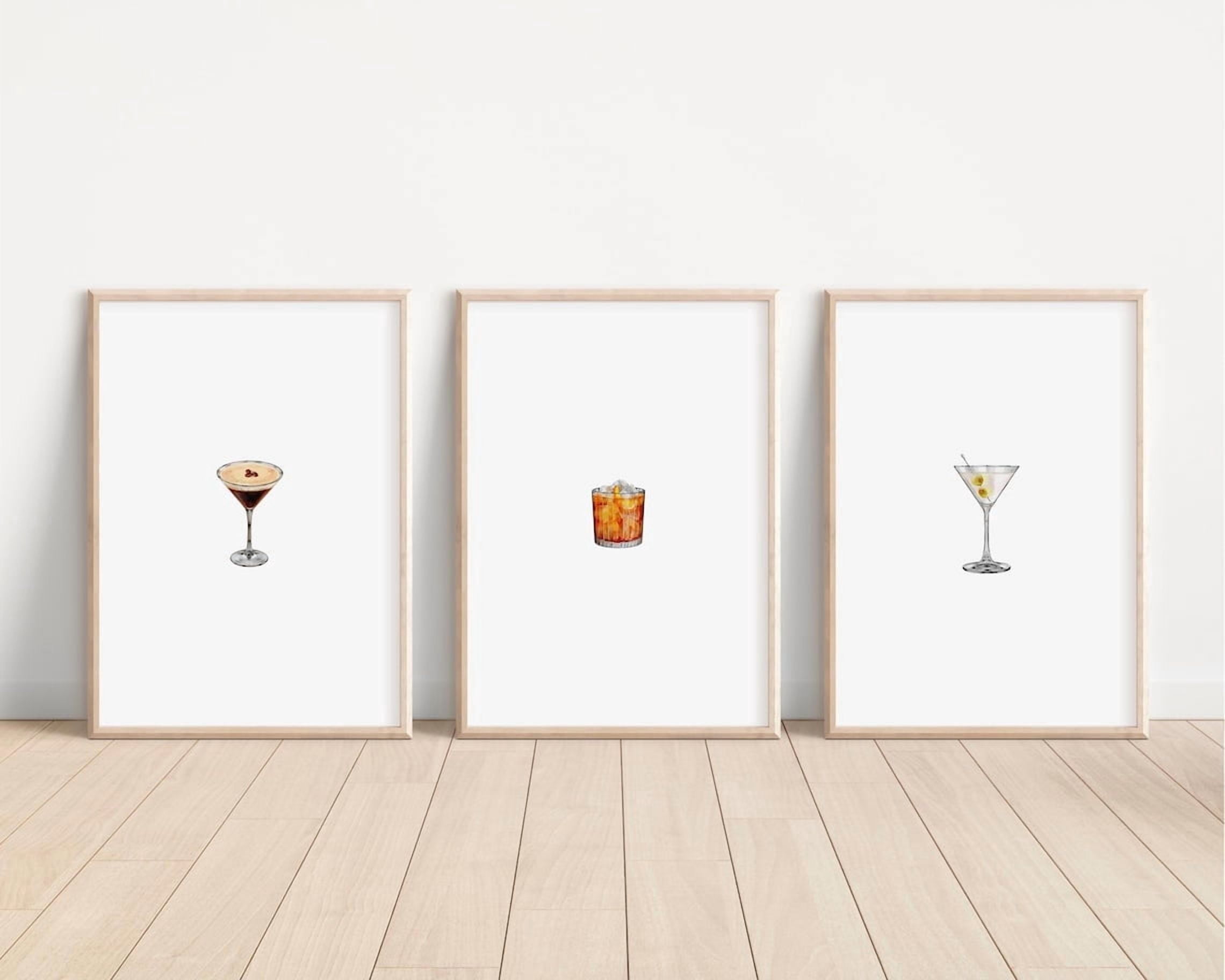 Bar Art Prints Bar Art Print Set Drinks Print Bar Print Espresso ...