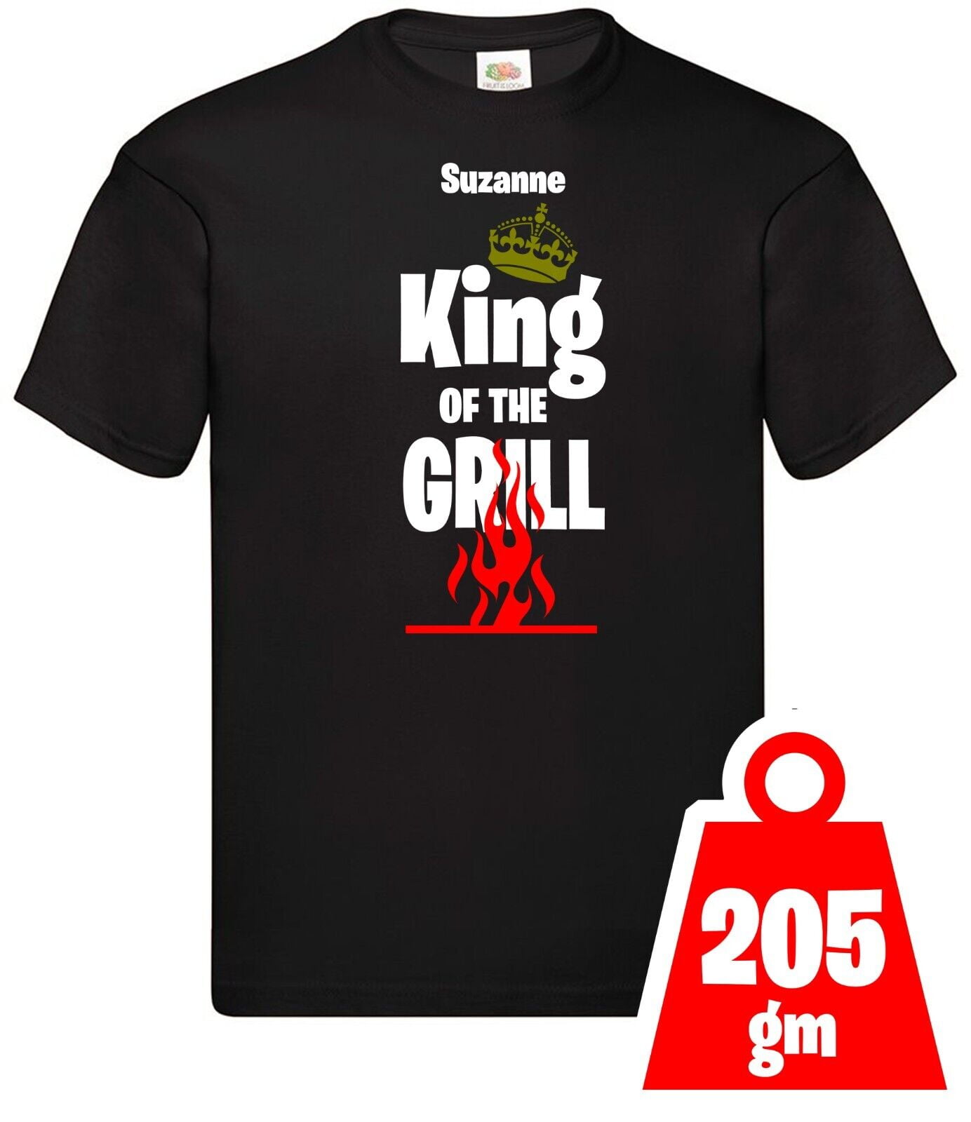 Bar B Que, King of The Grill (Barbeque) T-shirt - Walmart.com