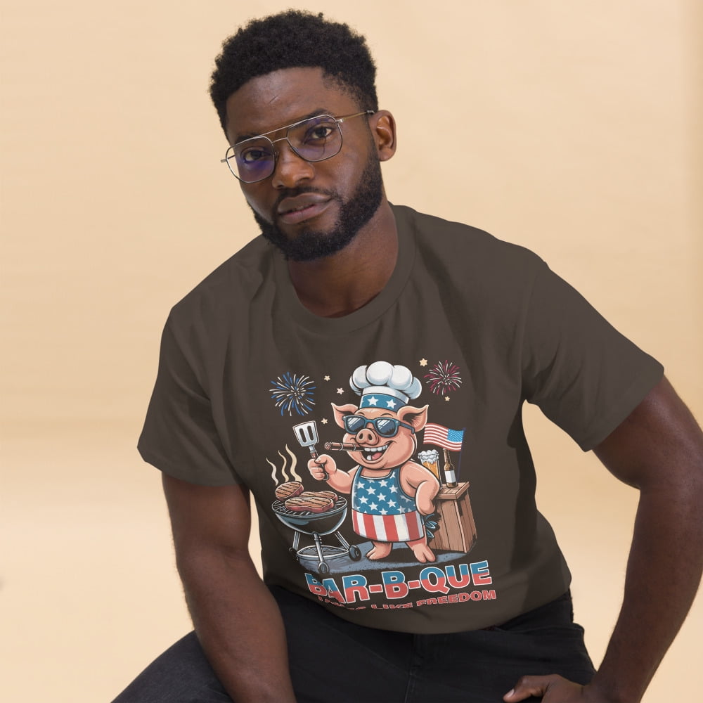 Bar-B-Que Tastes Like Freedom USA 4th Of July Independence Graphic ...