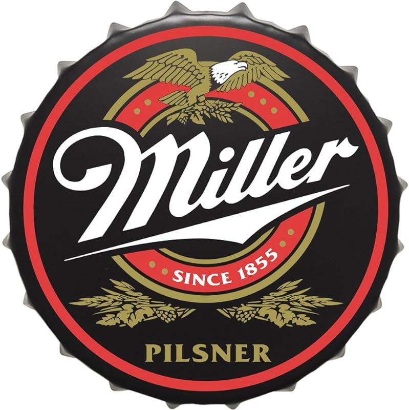 Bar Beer Millers Decorative Bottle Cap Metal Tin Signs Cafe Beer Bar ...