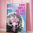 Bar CArt Print Disco Ball Print Pink This Must Be The Place Cocktail ...