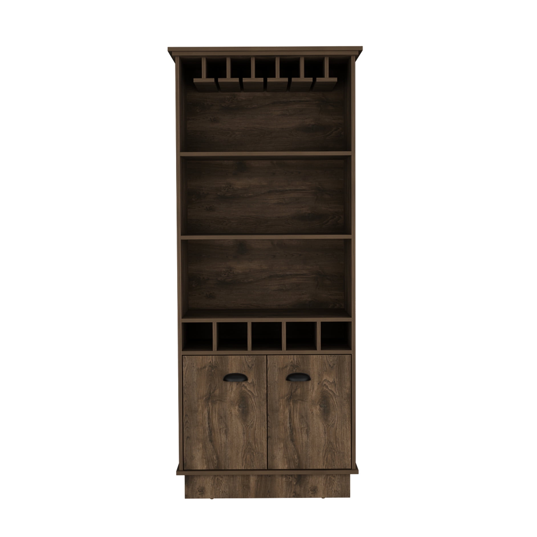 Bar Cabinet | Glassware Display Section with Hanging Rack | Quality ...