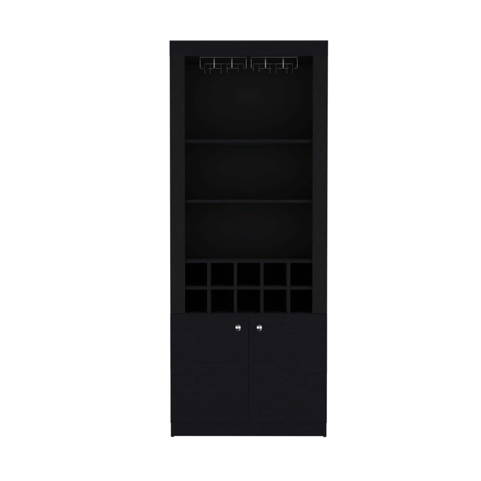 Bar Cabinet | Spacious Storage for All Bar Goods in Living Area | High - grade Engineered Wood ...