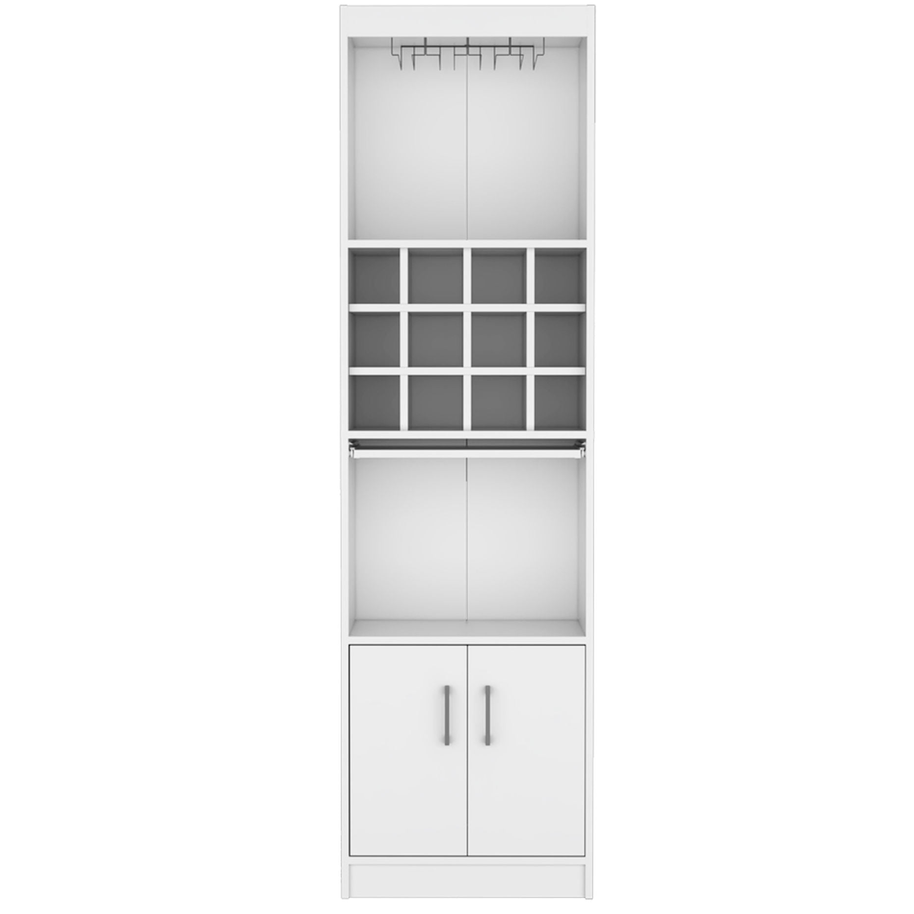 Bar Cabinet | Upper Shelf with Wine Rack, Big Storage for Bar Items ...