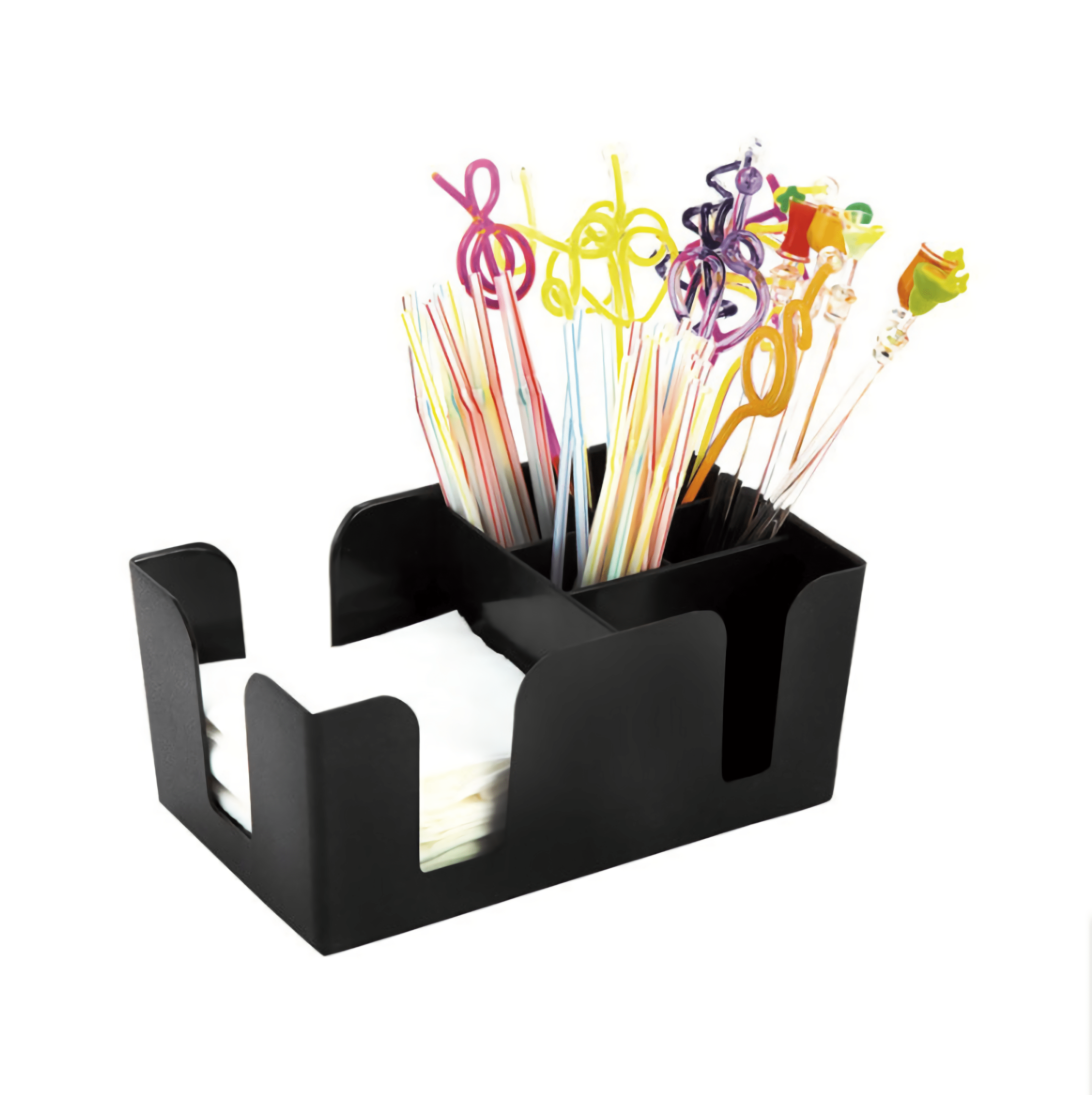Bar Caddy with 6 Compartments,Barware Caddy, Bar Caddy Napkin Dispenser ...