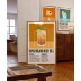 Bar Cart Decor Long Island Iced Tea Vintage Cocktail Wall Art Unframed ...