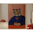 Bar Cart Decor Tiger Print Martiniposter Retro Kitchen Decor Mid ...