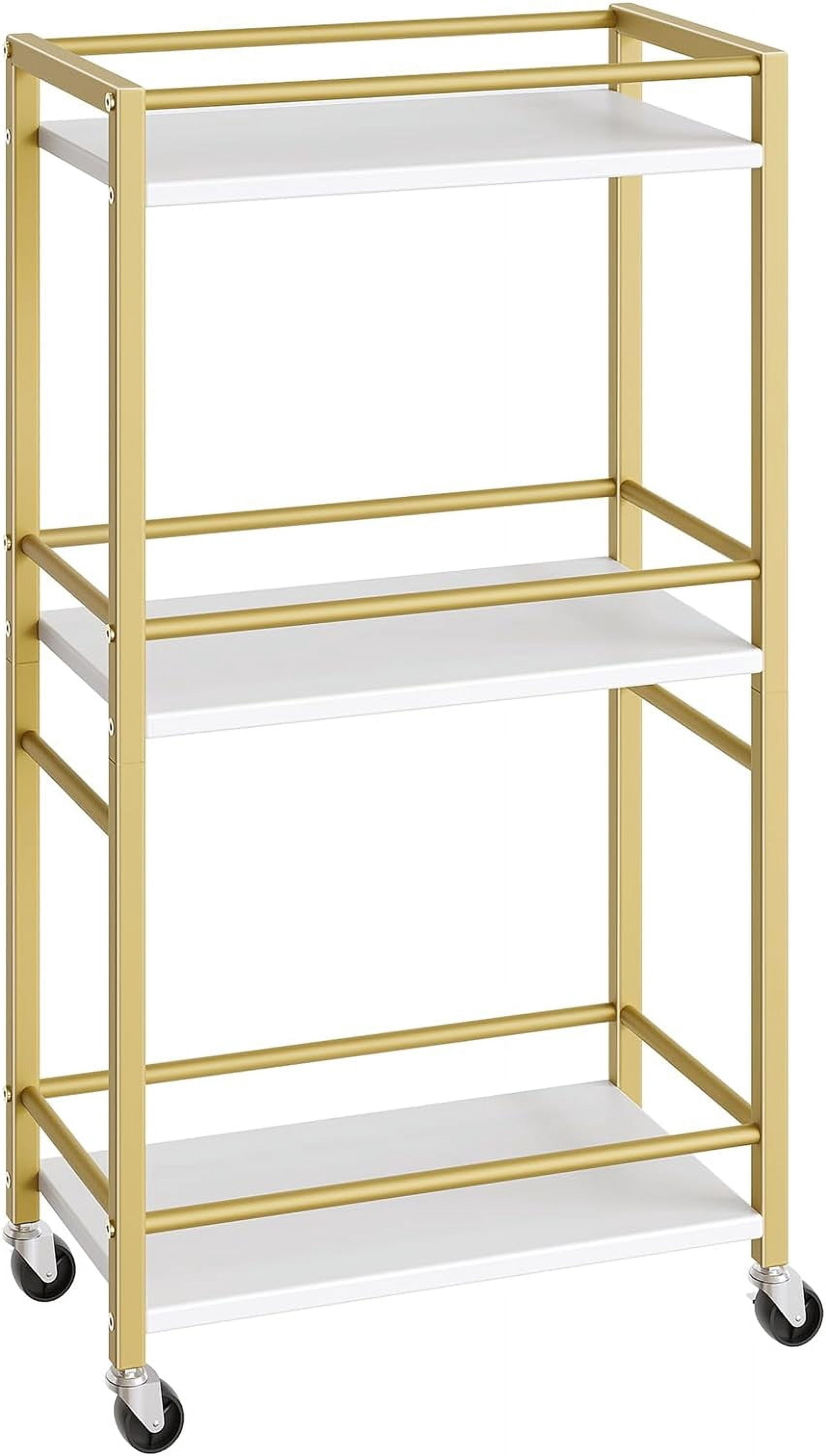 Bar Cart for The Home, 3-Tier Drink Cart on Wheels, Home Bar Serving ...