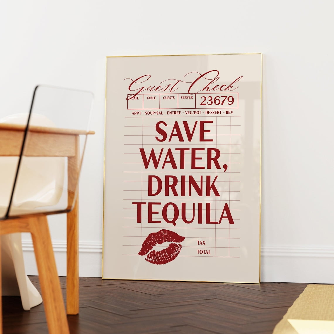Bar Cart Print, Tequila Poster, Retro Bar Cart Decor, Trendy Kitchen ...