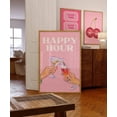 Bar Cart Retro Happy Hour Pink Alcohol Funky Martini Preppy, Stretched ...