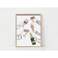 Bar Cart Toast Wine Champagne Cocktail Kitchen Wall Decor Unframed ...