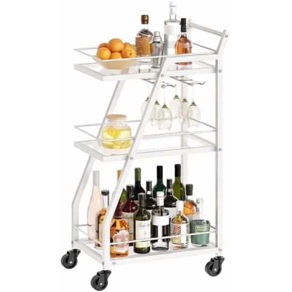 Bar Cart for The Home, Small Bar Cart on Wheels, Home Bar Serving Cart ...
