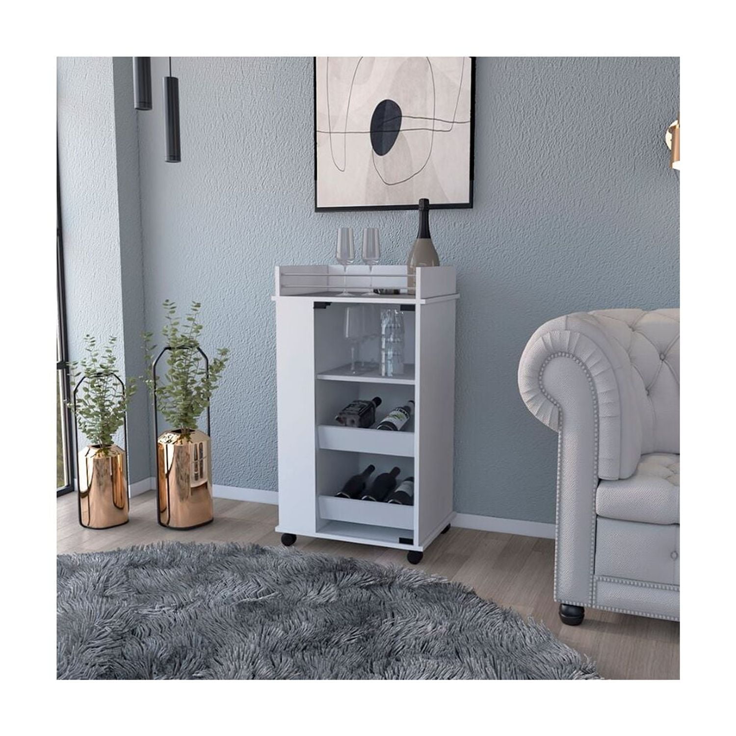 TREEVOL FURNITURE Bar Cart Beaver - Walmart.com