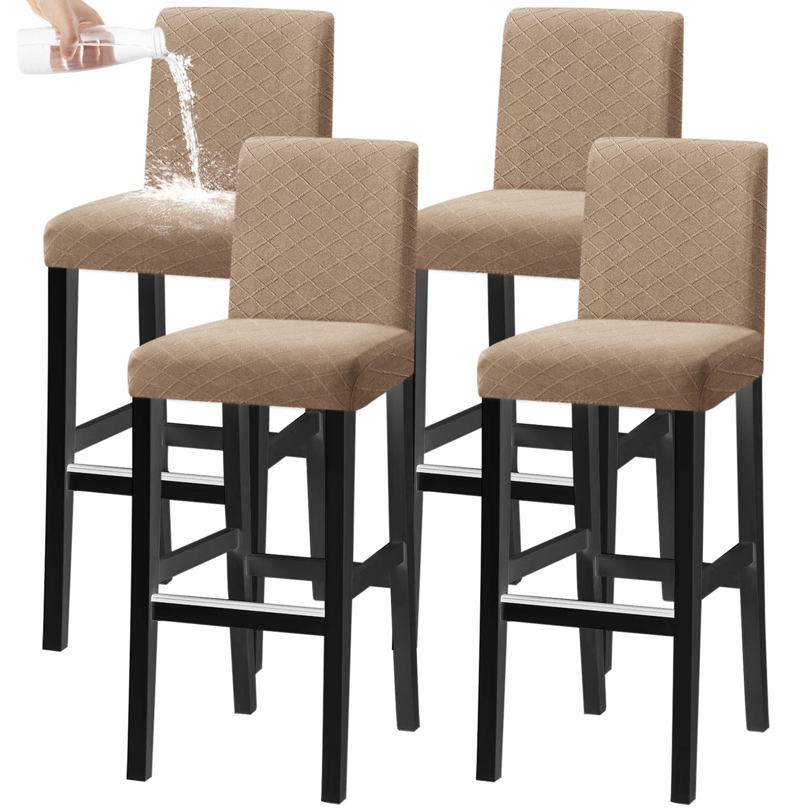 Bar Chair Covers Waterproof,Set of 2/4/6 Stretch Pub Chair Slipcover ...