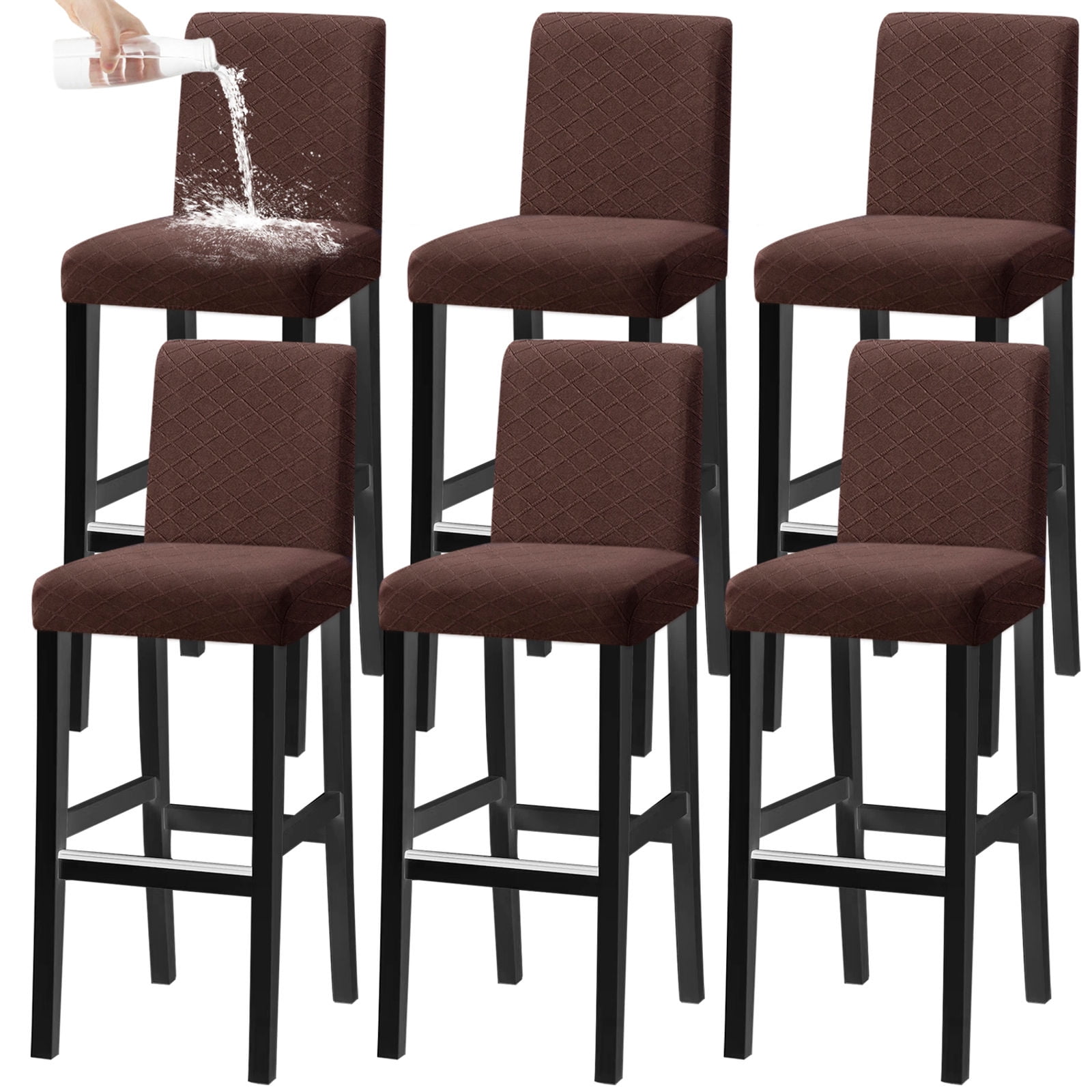 Bar Chair Covers Waterproof,Set of 2/4/6 Stretch Pub Chair Slipcover ...