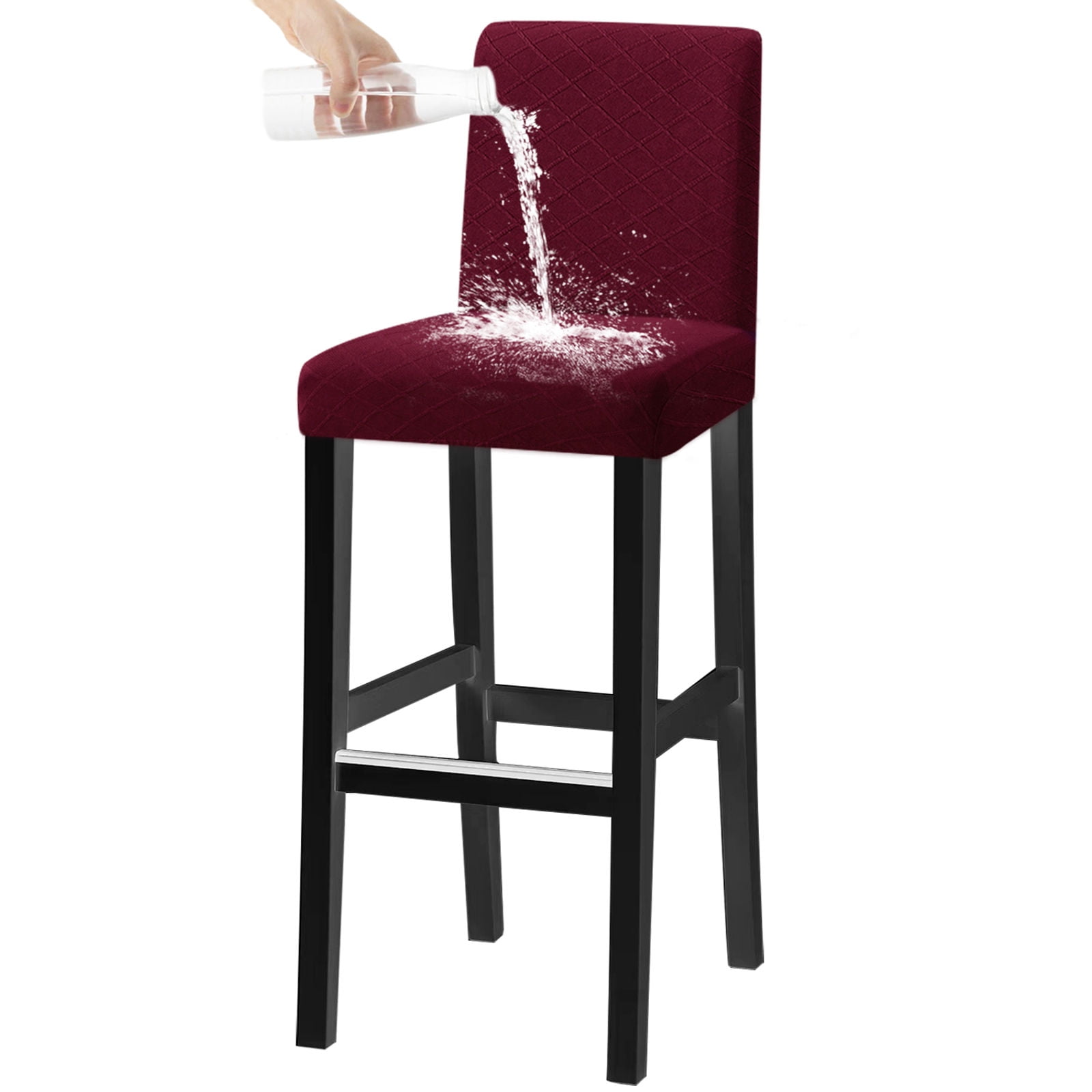 Bar Chair Covers Waterproof,Set of 2/4/6 Stretch Pub Chair Slipcover ...
