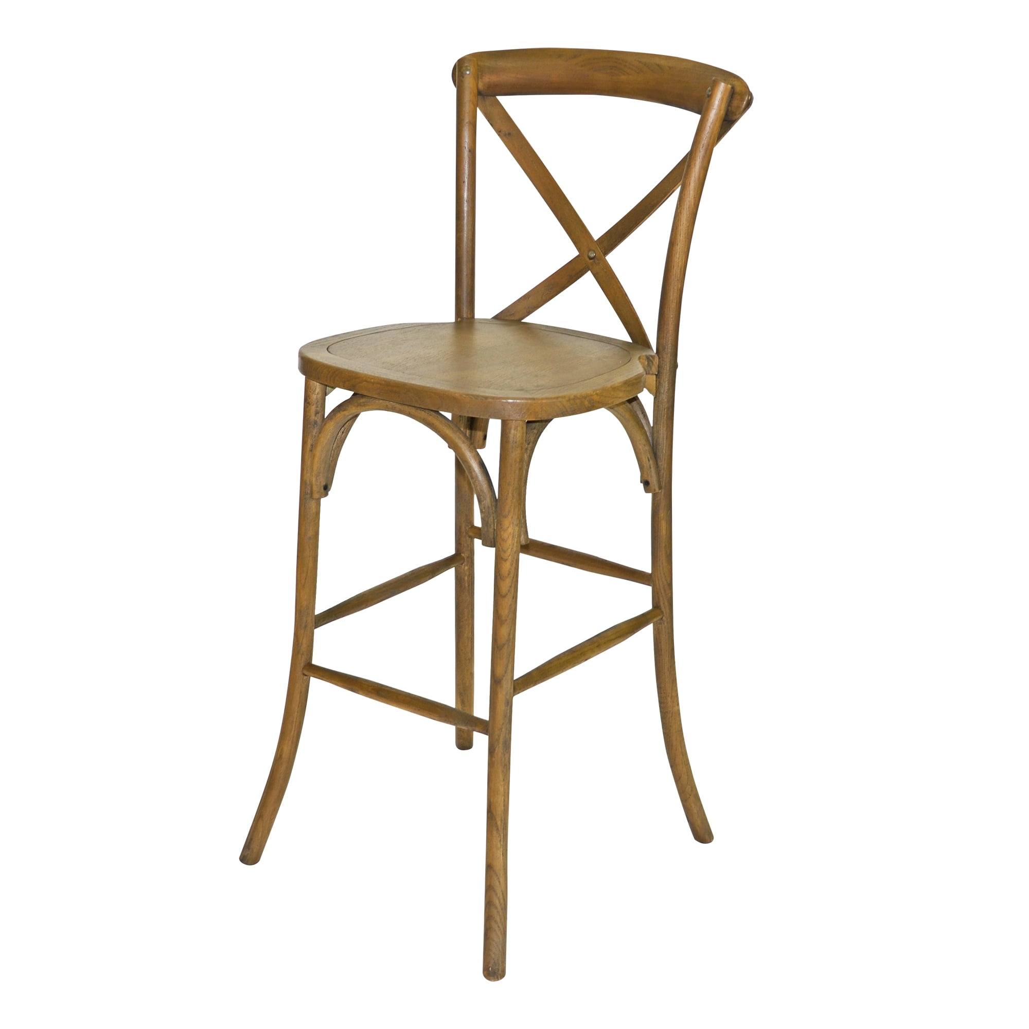 Bar Chair - Lucca X Back Wood - Rustic - Walmart.com