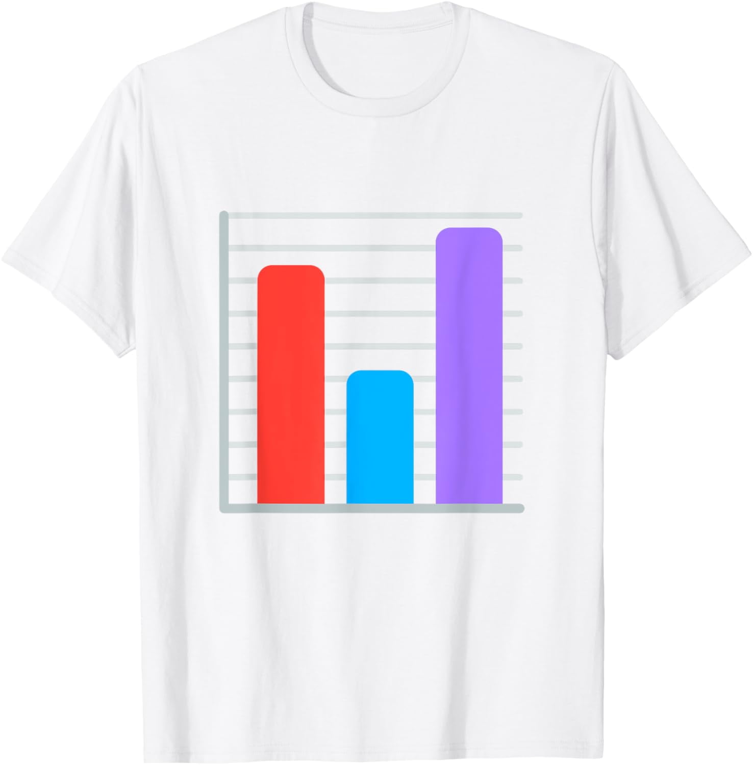 Bar Chart Bar Graph Costume T-Shirt men and women can wear, black ...