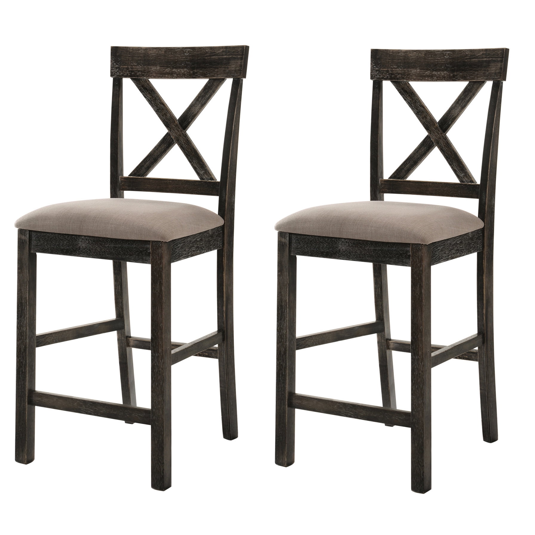 Bar Counter Scene - Tan Stools with Wood Legs, Provide Stable Seating ...