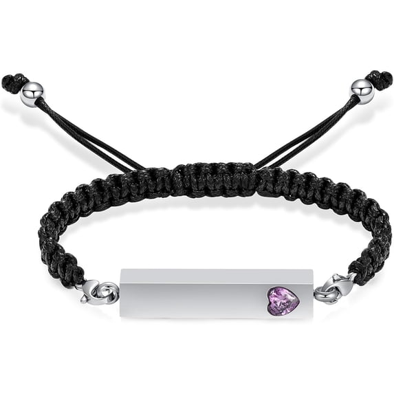 Bar Cremation Jewelry Urn Bracelet for Ashes - Braided Adjustable ...