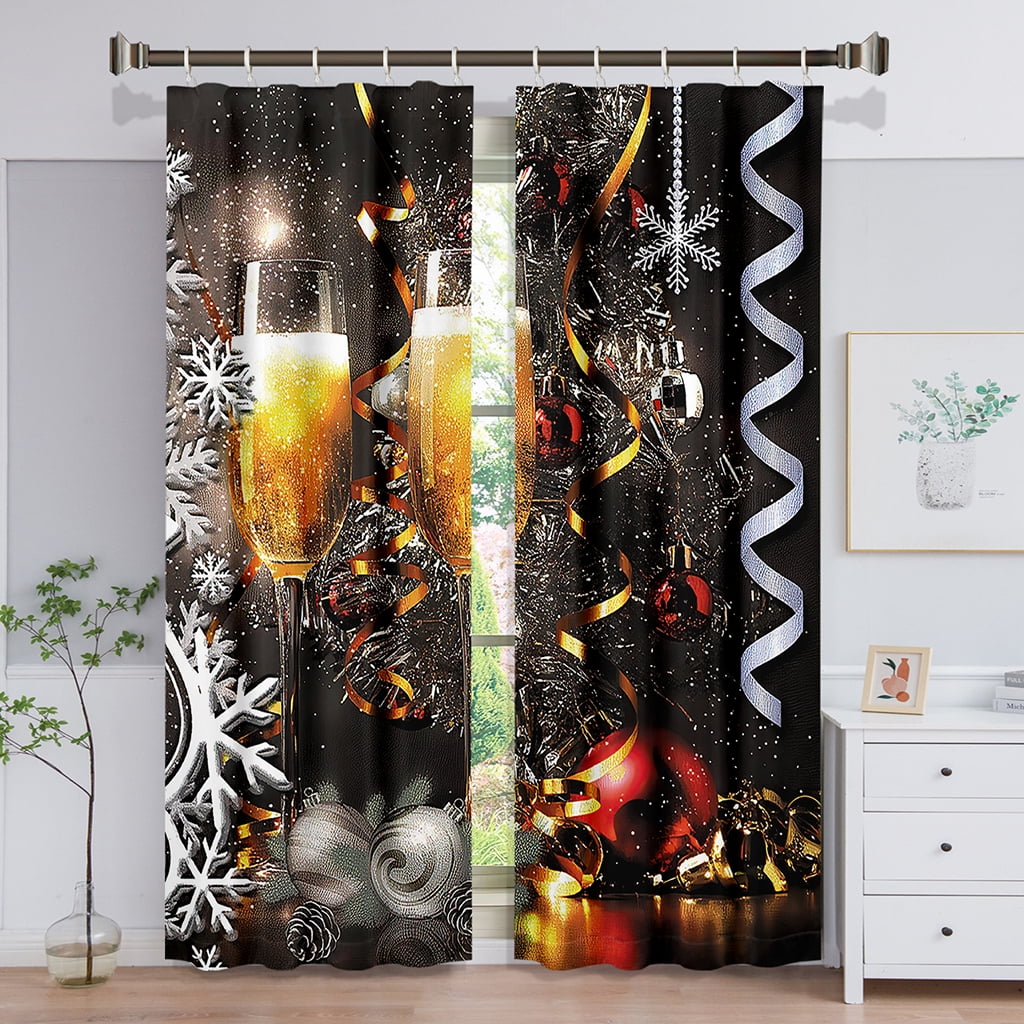 Bar Curtains Wine Bottle Window Drape Whiskey Cocktail Inner Curtains ...
