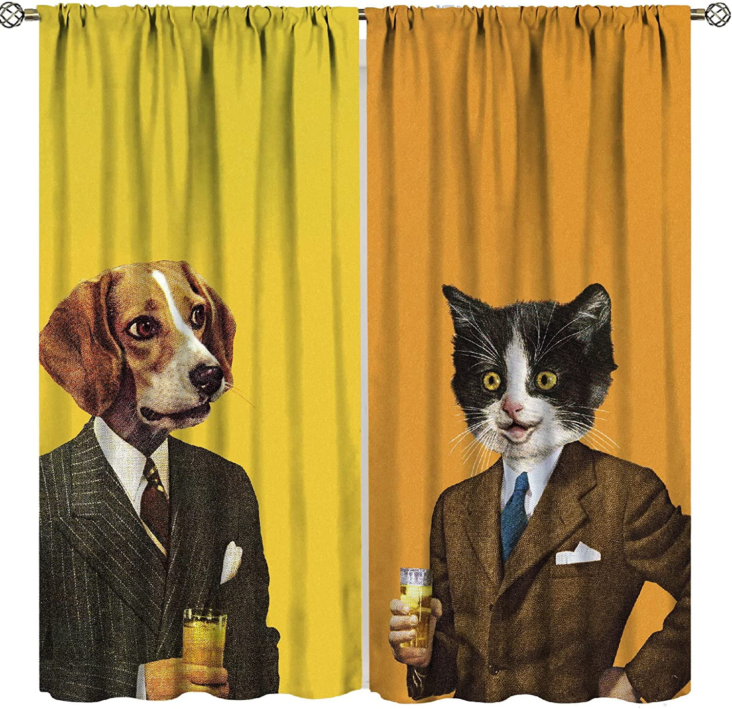 Bar Curtains Wine Bottle Window Drape Whiskey Cocktail Inner Curtains ...