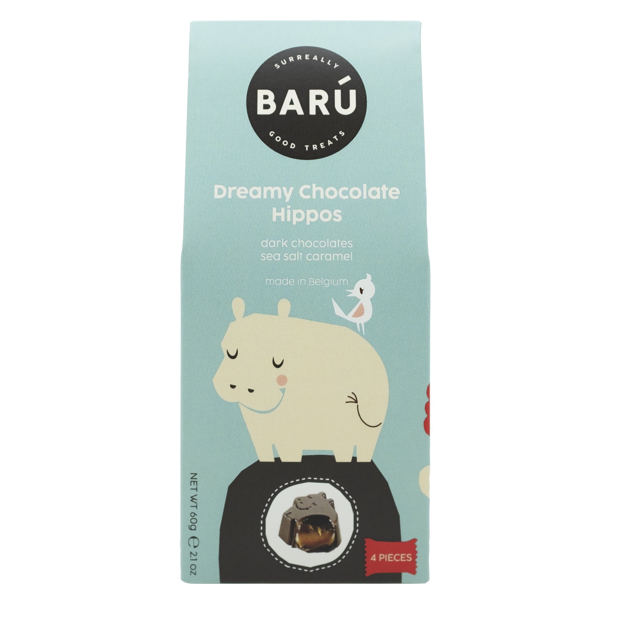 Barú Dark Chocolate Dreamy Chocolate Hippos with Sea Salt Caramel ...
