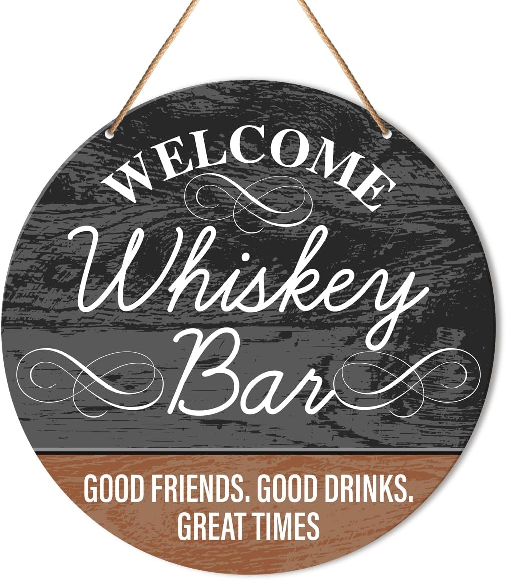 Bar Decor Sign, Pub Wood Hanging Signs Decor Rustic Drinking Sign Wall ...