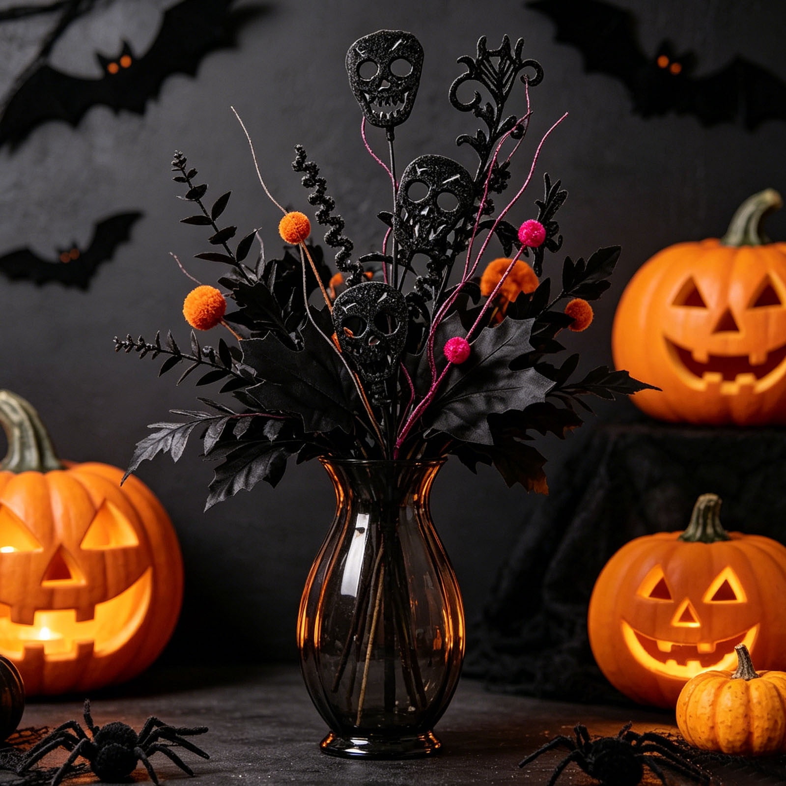Bar Festival Decor, Multi-design Halloween Floral Plug with Glitter ...