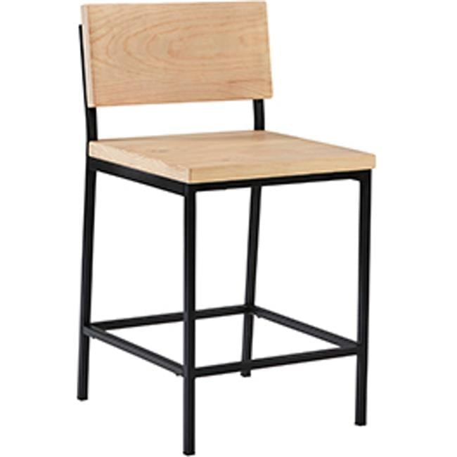Bar & Game Room Wood & Metal Bar Stool, Natural - Walmart.com
