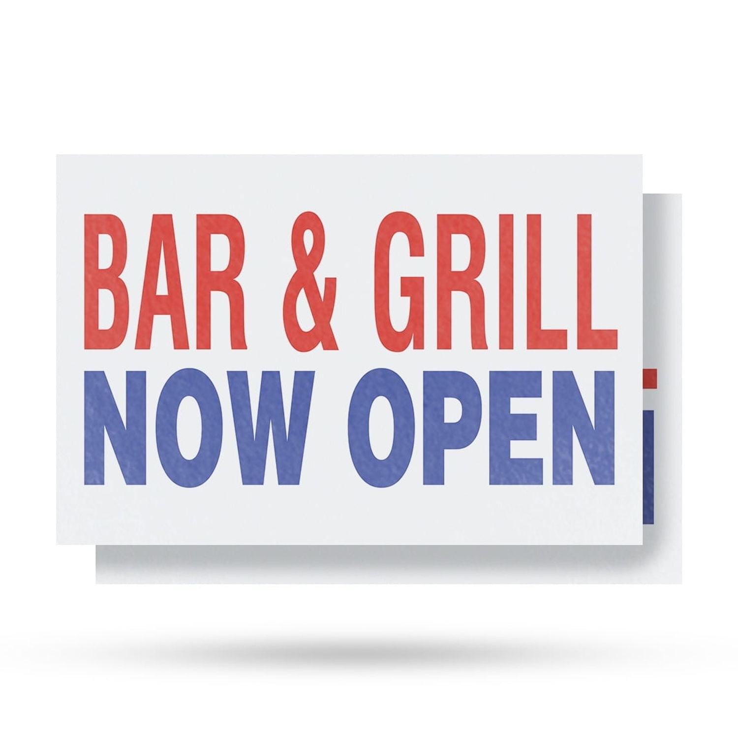 Bar and Grill Now Open Vinyl Decal 2 Pack of 18 Inch x 24 Inch ...