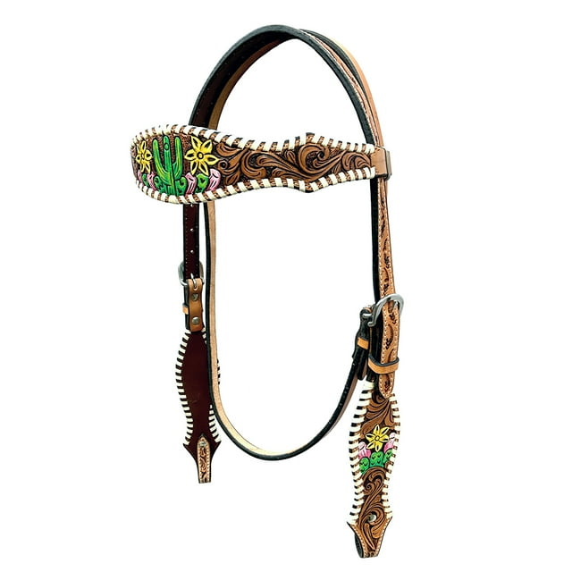 Bar H Equine Genuine Western American Leather Horse Headstall - Walmart.com