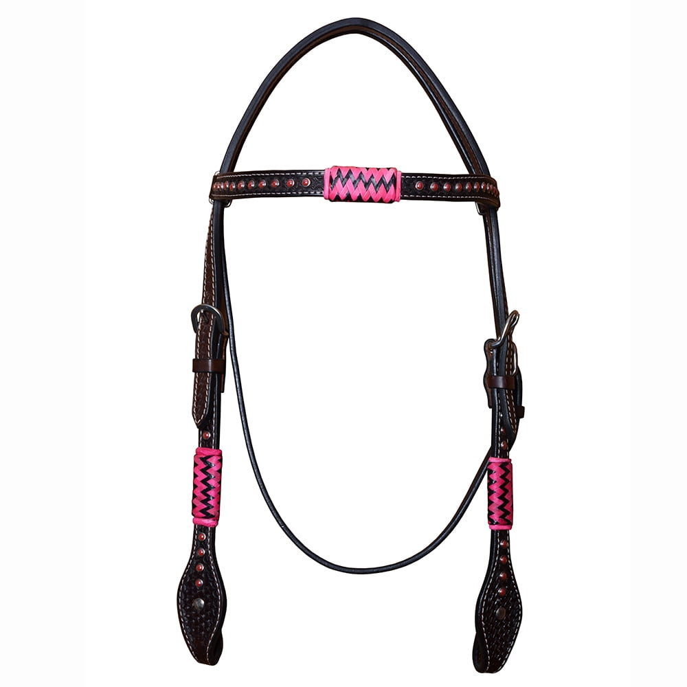 Bar H Equine Genuine Western American Leather Horse Headstall - Walmart.com