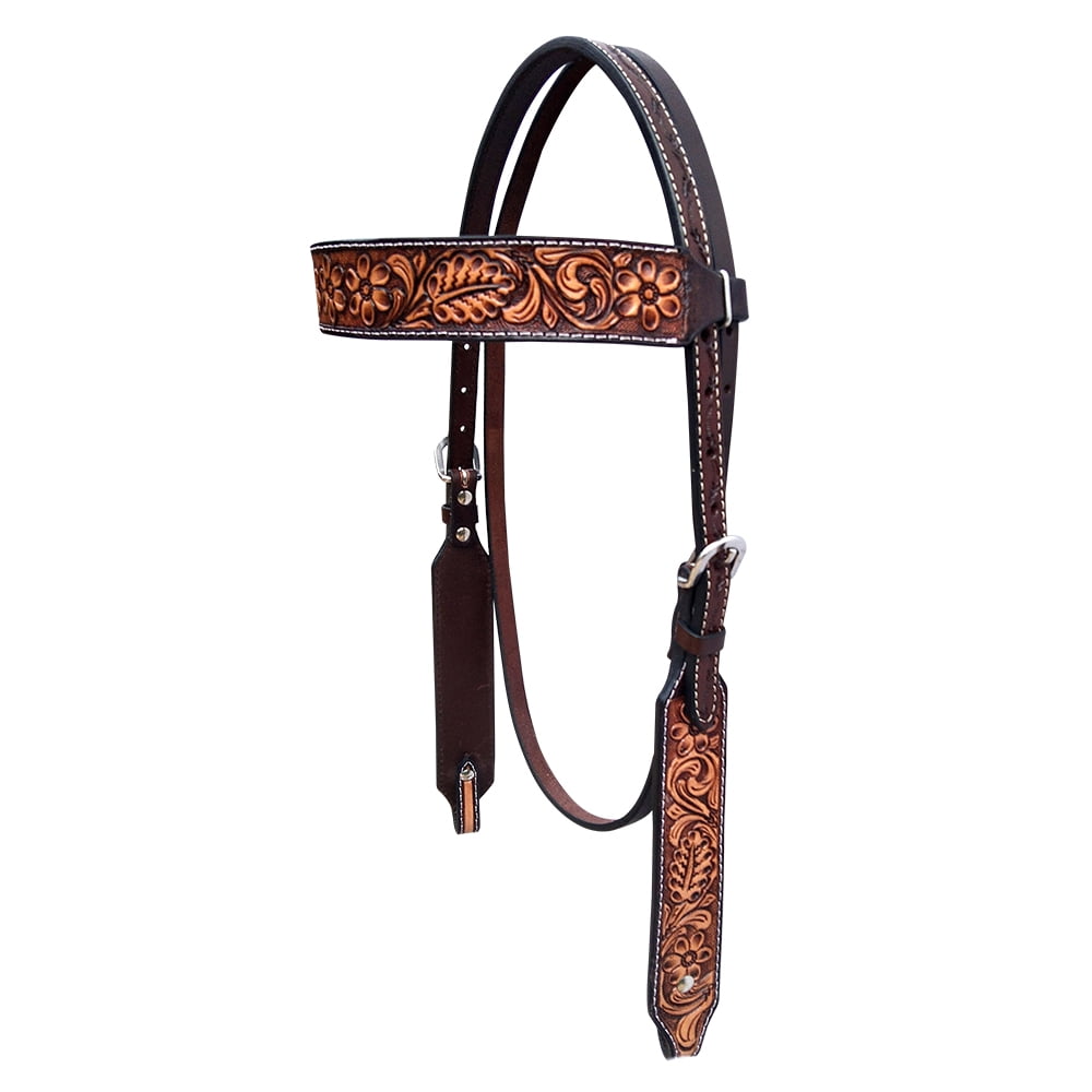 Bar H Equine Genuine Western American Leather Horse Headstall - Walmart.com